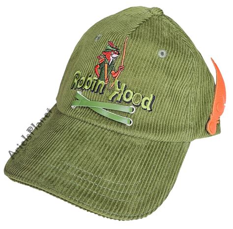 2023 Disney Parks Robin Hood Corduroy Adjustable Green Baseball Cap Hat