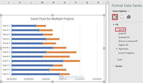 how to create a gantt chart for multiple projects in excel