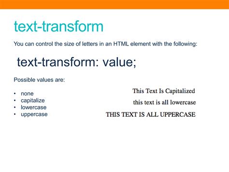 Css Text Properties Pptx