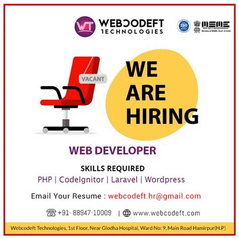 We Are Looking To Hire Senior Php Web Developer At Webcodeft