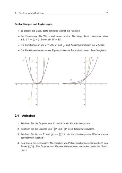 Exponential Und Logarithmusfunktionen Mathematik Lernen