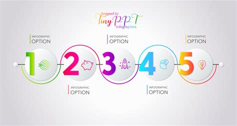 Numbering Colorful Circles Diagram TinyPPT