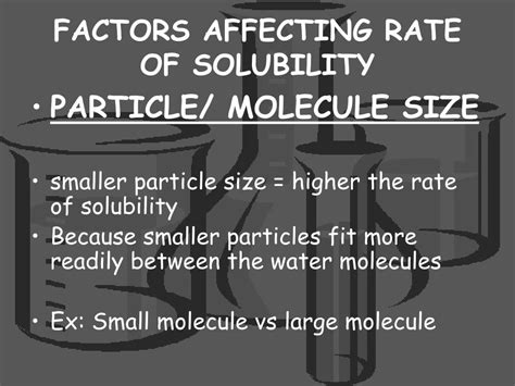 Ppt Factors Affecting Rate Of Dissolving And Solubility Powerpoint