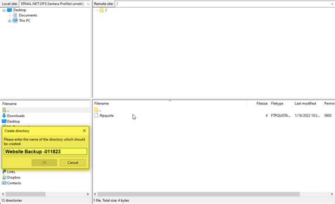 how to create a backup using ftp inmotion hosting