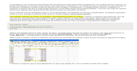 Como Crear Botones De Macros En Hoja Excel Pdf Document