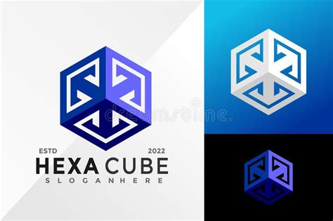 Hexagon Cube Logo Design Vector Illustration Template Stock Vector Illustration Of Connection