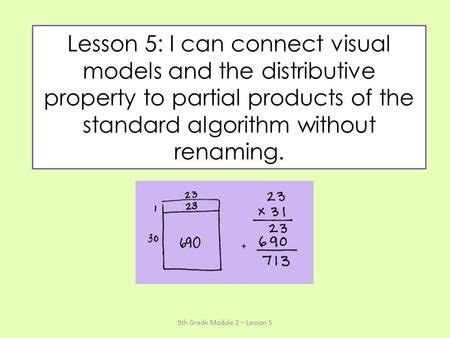Th Grade Module Lesson Lesson Th Grades Algorithm