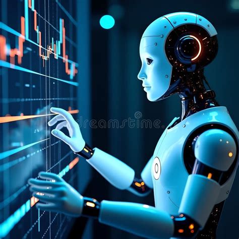 Ai Robot Analyzing Stock Market Data Stock Illustration Illustration Of Cartoon Market 362852926