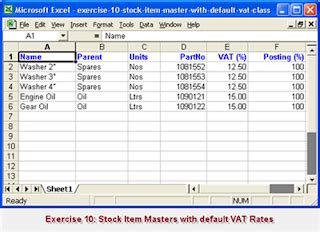 Learn XML To Import Excel Data In Tally ERP Exercise 10 Stock Item