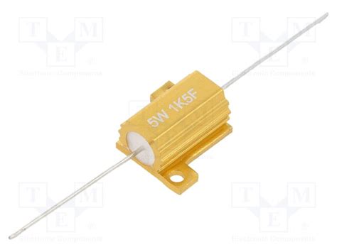 Ahp5w 1k5f Sr Passives Resistor Wire Wound With Heatsink 15kΩ 5w ±1 30ppm°c Tme
