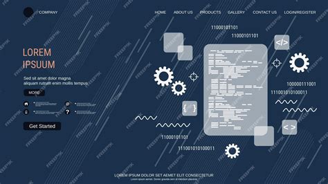 Premium Vector Application Development Landing Page Vector Design Template
