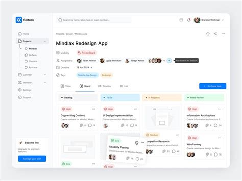 Task Management Dashboard Task Management Dashboard Design Management