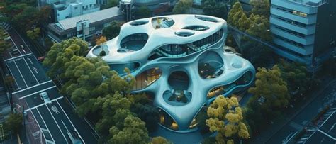 Tokyo Organic Biomorphic Architecture Aiart Evoking Nature In Design