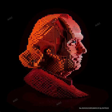 Ai创作图名人半身像 几何块面人物雕像 点阵装饰画 多边形头像 数字肖像插画 马赛克肖像 人物肖像 石膏像光影海盗 男人头像墙雕 人脸细胞背景 名人雕塑头像 立体像素画 个性石膏像 圆雕头像