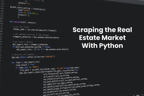 scraping the real estate market with python ctr