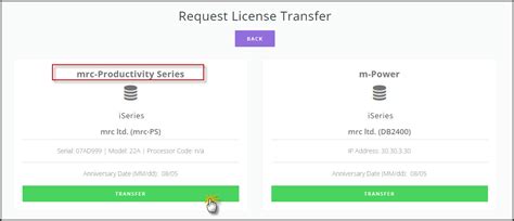 Transferring Licenses M Power Documentation