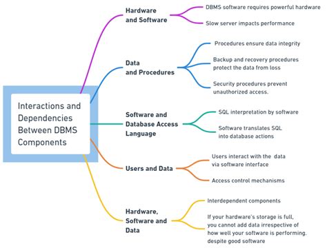 the 5 main components of database management systems