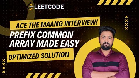 Master The Prefix Common Array Problem Maang Level Coding Question