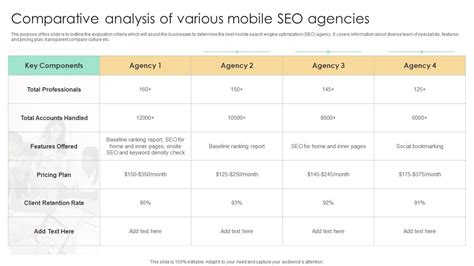 Top SEO Techniques Comparative Analysis Of Various Mobile Seo Agencies Information PDF