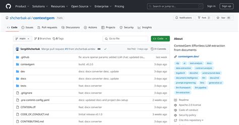 Contextgem：高效llm文档数据提取框架