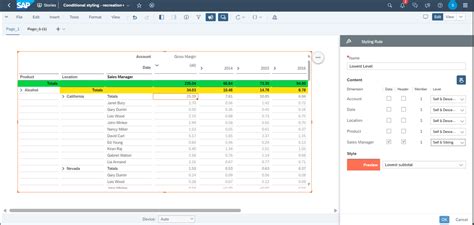 Dynamically Highlighted Totals And Subtotals In Sac Sap Community