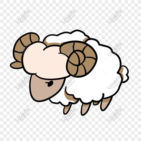 귀여운 일러스트를 팔고있는 만화 염소 Png 일러스트 무료 다운로드 Lovepik