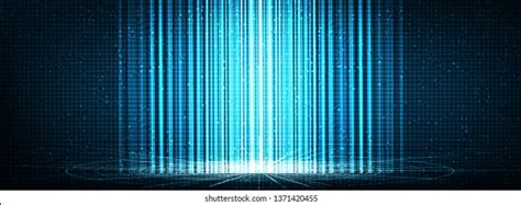 Abstract Digital Binary Matrix Number Technology Stock Vector Royalty Free 1069402472