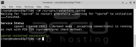 How To Restart Cpanel Service On A Server Via Ssh Accuwebhosting