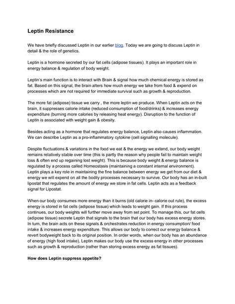 Leptin Resistance Meeta Gajria Page 1 3 Flip Pdf Online Pubhtml5