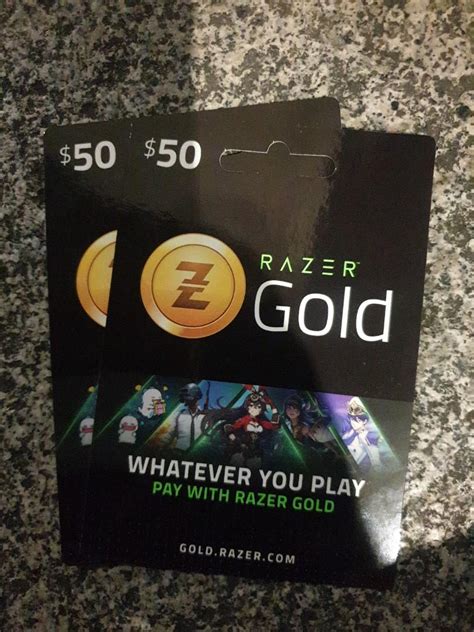 Razer Gold Card Video Gaming Gaming Accessories Game T Cards