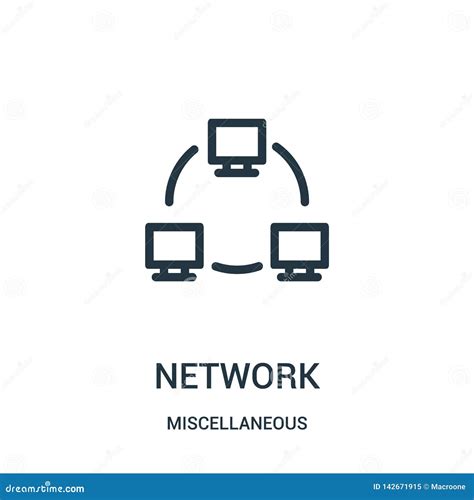 Network Icon Vector From Miscellaneous Collection Thin Line Network Outline Icon Vector