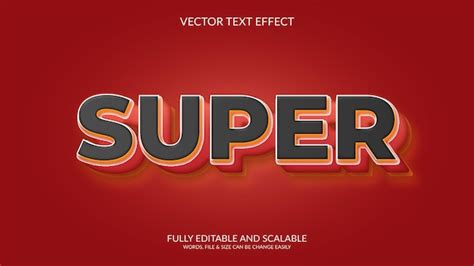 Premium Vector Super 3d Fully Editable Vector Eps Text Effect Template