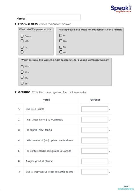 Basic Advanced 1 Exam Interactive Worksheet Topworksheets