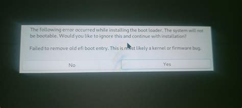 Failed To Remove Old Efi Boot Entry This Is Mostlikely Firmware Or Kernal Bug R Linuxquestions