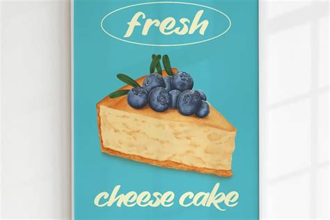 그림·사진 카페 감성 베이커리 빈티지 인테리어 빵 포스터 7 블루베리 치즈케이크 31 오늘의집 쇼핑