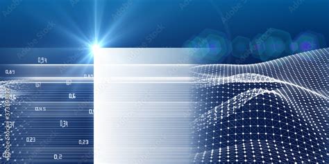 Abstract Visualization Polygonal Grid Of Artificial Intelligence Concept With Blured Lines And