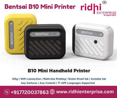 Bentsai B10 Mini Handheld Inkjet Printer Pocket Sized For Expiry Dates