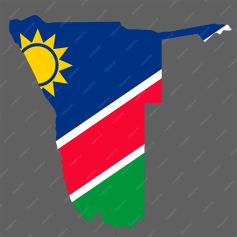 Premium Vector Namibia Map With Flag Africn Cartography