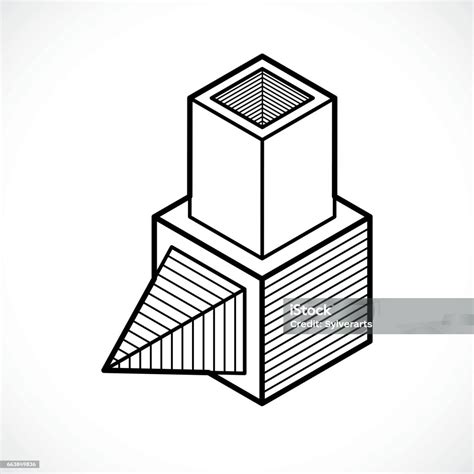3d design abstract vector cube shape stock illustration download image now abstract arts