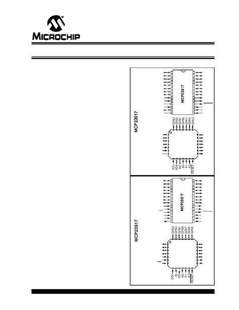 MCP23017 ESLASHSS Datasheet 1 48 Pages MICROCHIP 16 Bit I O Expander With Serial Interface