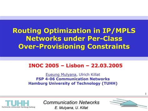 Routing Optimization In Ipmpls Networks Under Per Class Over
