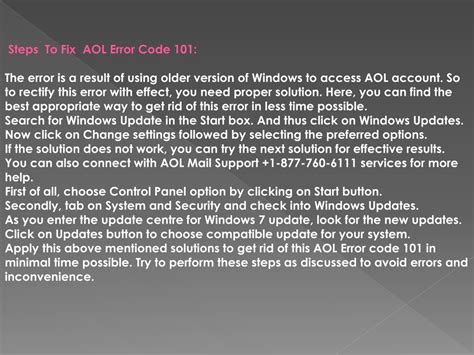 ppt aol error code 101 powerpoint presentation free download id