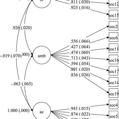 Theoretical Representation Of Model I Three Factor Correlated