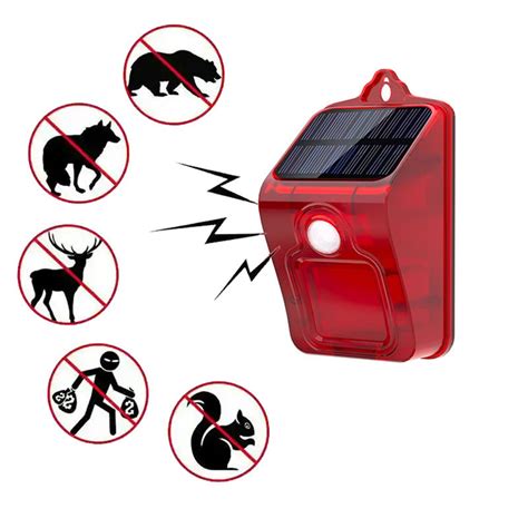 Oem Warning Sound Motion Detector Solar Light Outdoor Solar Siren Alarm