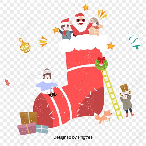 아기와 산타클로스 축제 일러스트 삽화인사말상표크리스마스 Png 일러스트 무료 다운로드 Lovepik