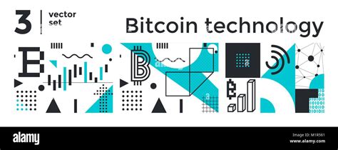 vector set abstract background bitcoin technology stock vector image and art alamy