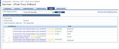 Error Message For Role Mapping Policy Cppm Security