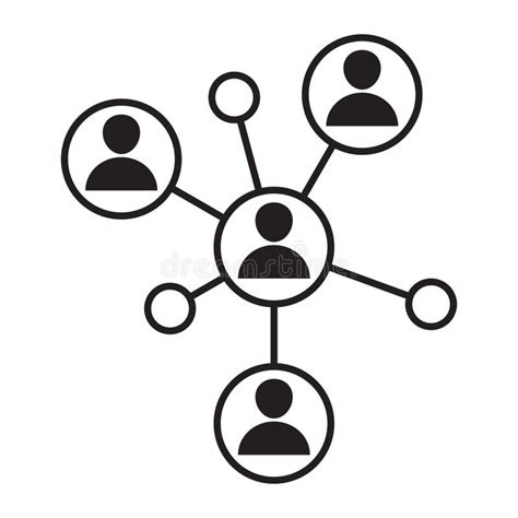 People Network Icon Social Network Connection And Global Business Communication Concept Stock