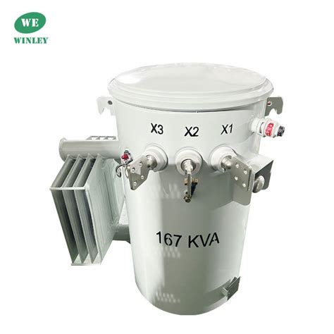 CSP Type 167Kva Single Phase Pole Mounted Transformer Distribution 4160V Oil Immersed ANSI IEEE