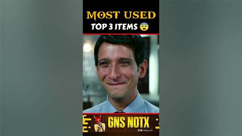 Top 3 Most Used Items 💸 Shorts Freefire Viralshorts Foryou Foryourpage Youtube